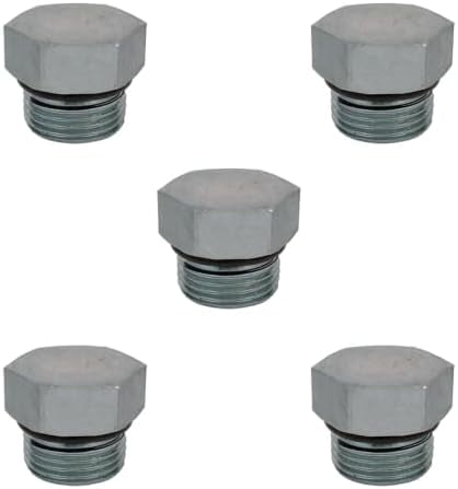 #16 SAE/ORB Male Hex Head Straight Thread Plug Hydraulic Fitting (5 ...