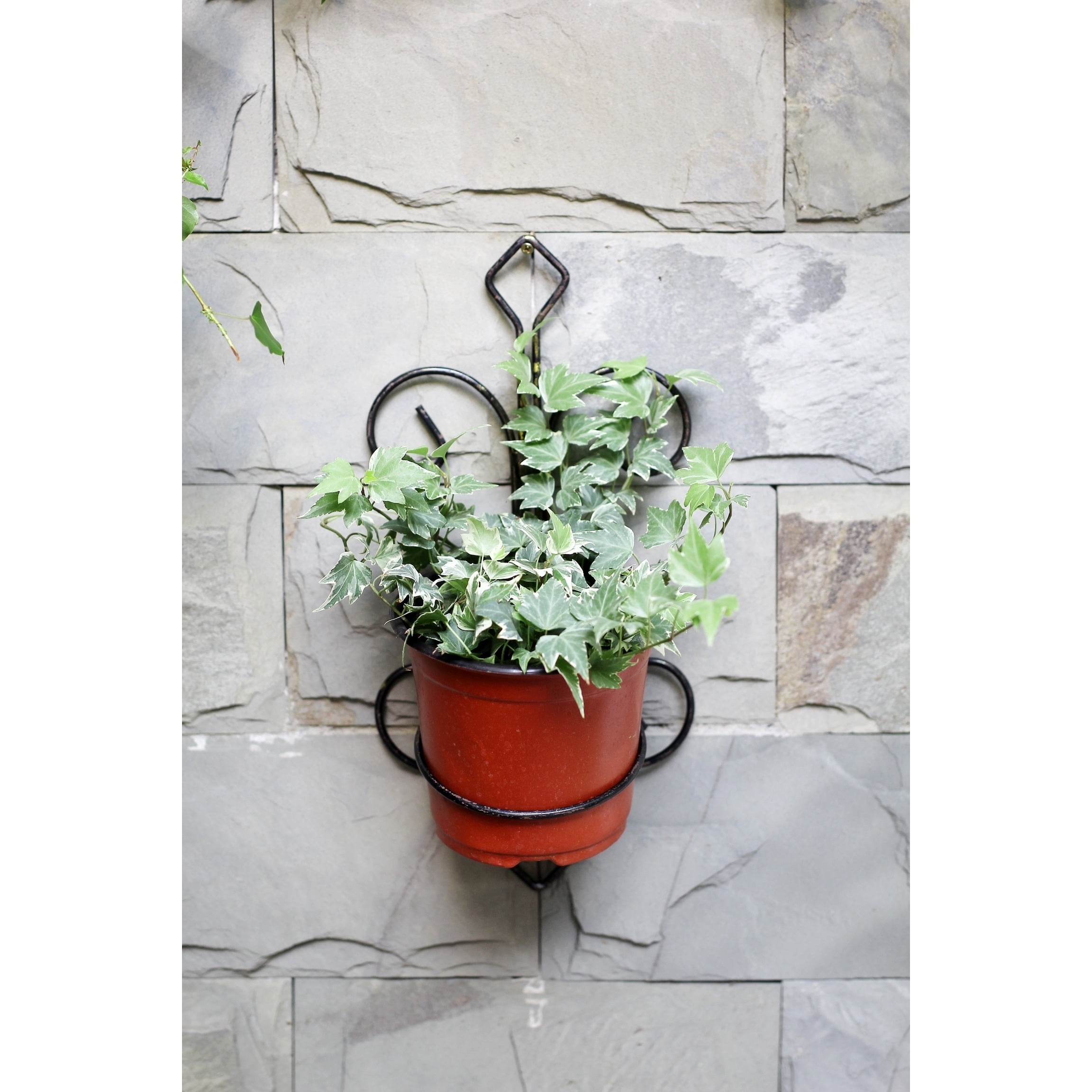16" SINGLE POT CAST-IRON CREST WALL PLANTER DÃ COR - Walmart.com