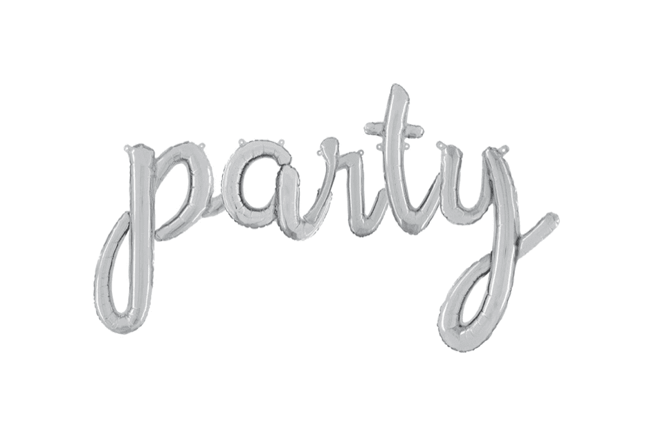 16" Script Cursive "Party" Balloon Letters - Walmart.com