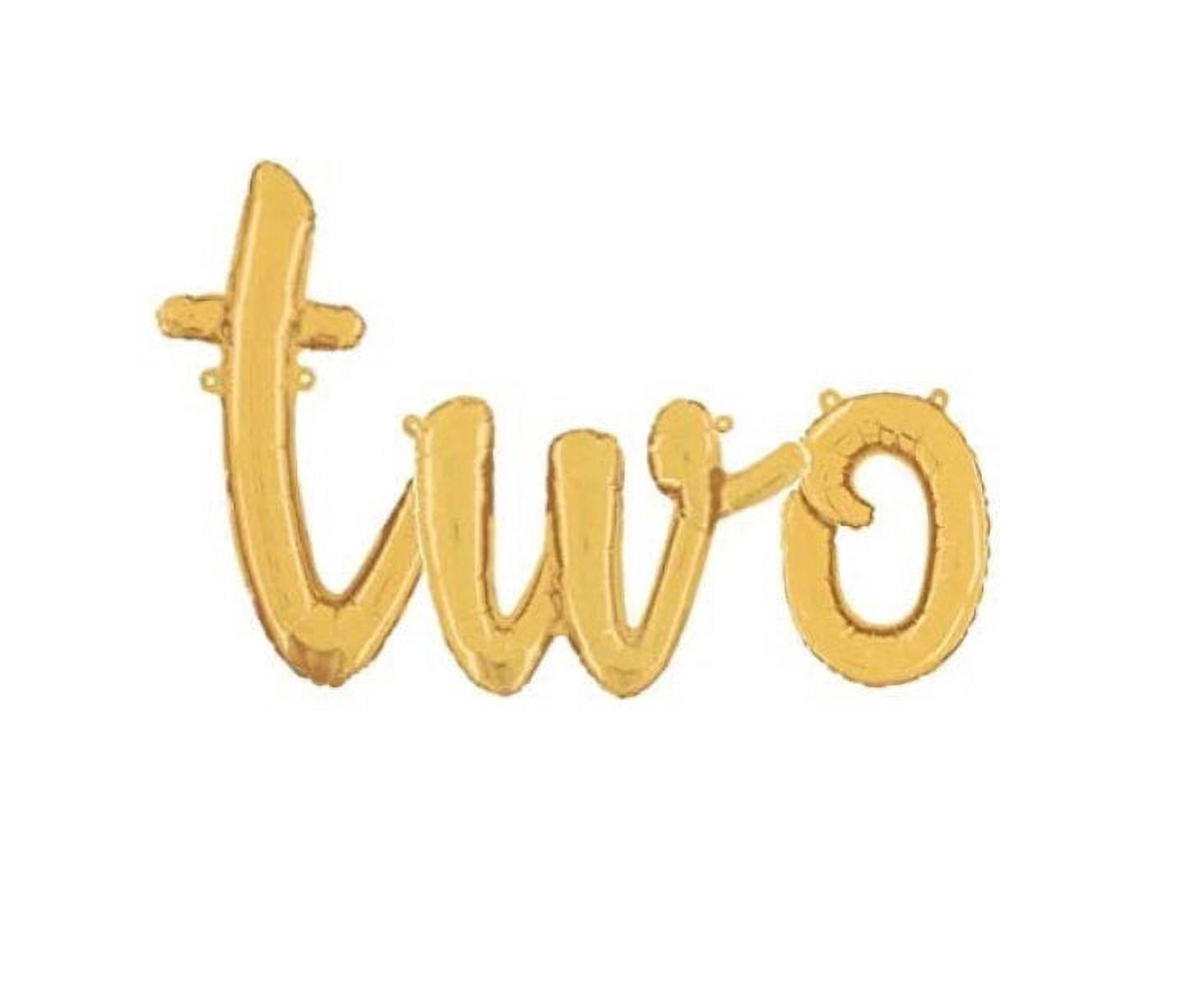 16" Script "Two" Cursive Balloon Letters - Walmart.com