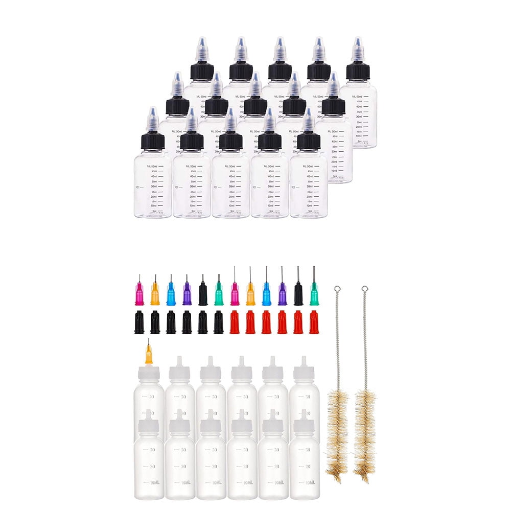 16 Set 30ml Plastic Glue Liquid Container Bottle Dispenser Bottle ...