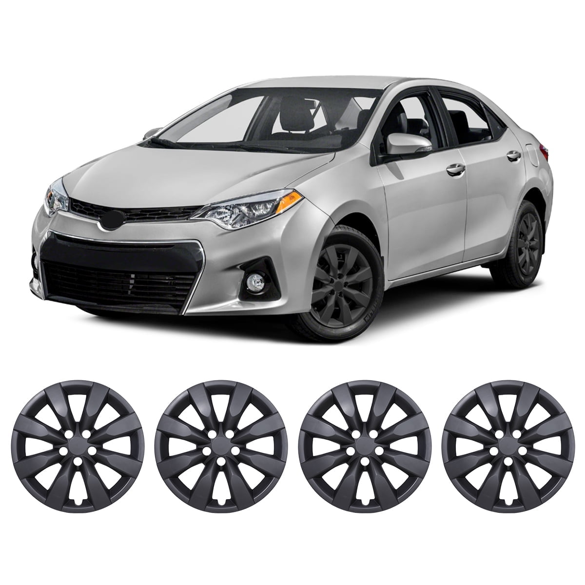 16" Set Of 4 Hubcaps Wheel Rims Cover for 2009-2019 TOYOTA COROLLA ...