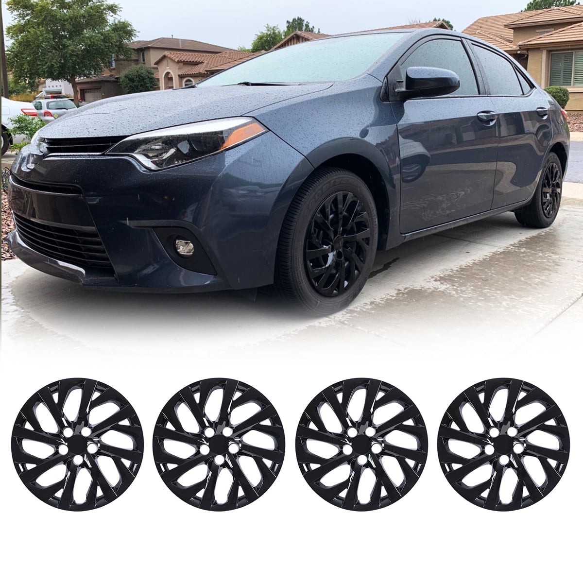16" Set Of 4 Hubcaps Wheel Rims Cover Fit 2009-2025 TOYOTA COROLLA/2009 ...