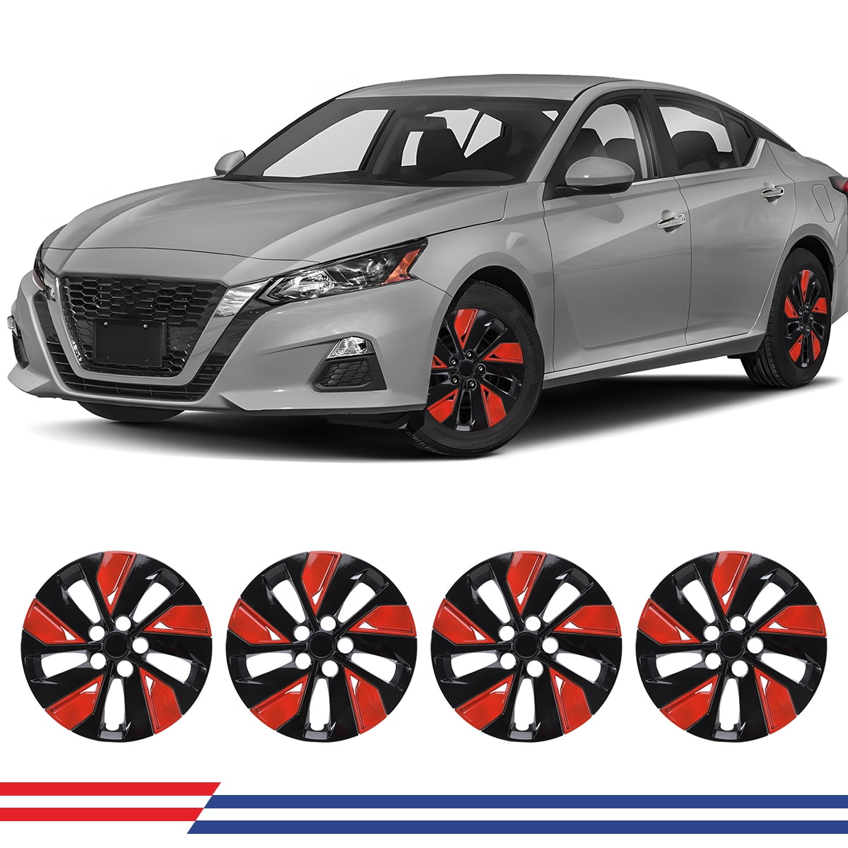 16" Set of 4 Hubcaps Full Rim Wheel Covers Hubcaps for 2019-2025 Nissan ...