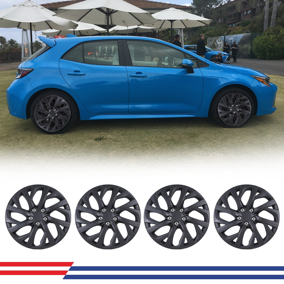 16" Set Of 4 Hubcaps Wheel Rims Cover with Decoration nuts Fit 2009 ...