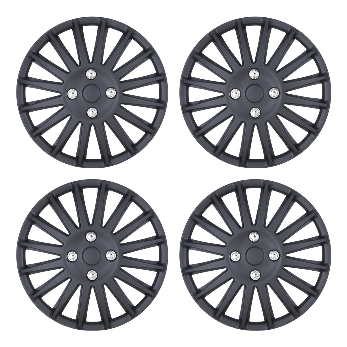 16" Set Of 4 Wheel Covers Snap On Hubcaps Full Hub Caps fit R15 Tire ...