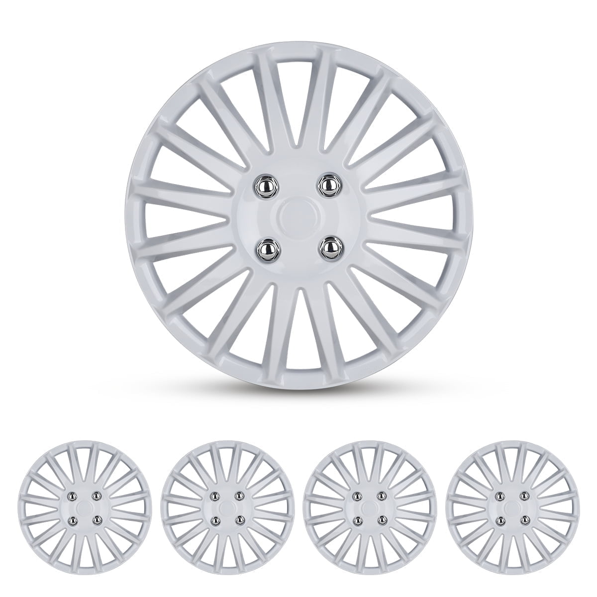 16" Set of 4 Wheel Covers Snap on Hubcaps Full Hub Caps Fit R16 Tire ...