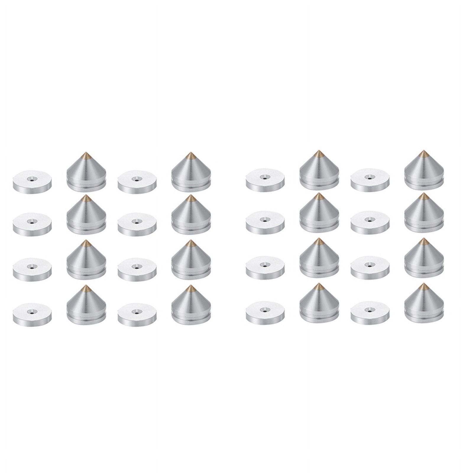 16 Set Speaker Stand Feet Foot Pad Aluminium Alloy Metal Spikes Cone ...