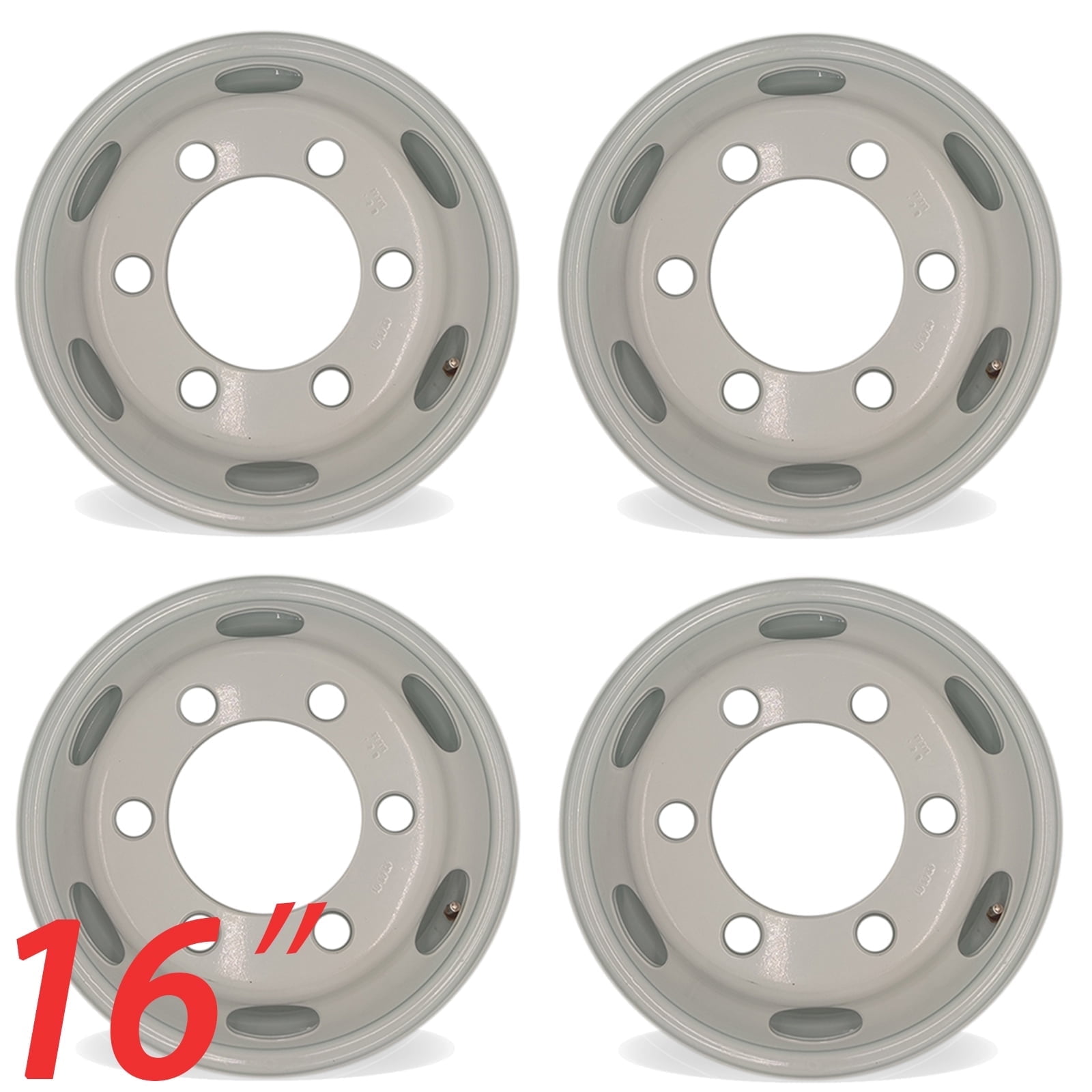 16" Set of 4 16x6 White Steel Wheels For ISUZU NPR NPR-HD NQR 1995-2025 ...