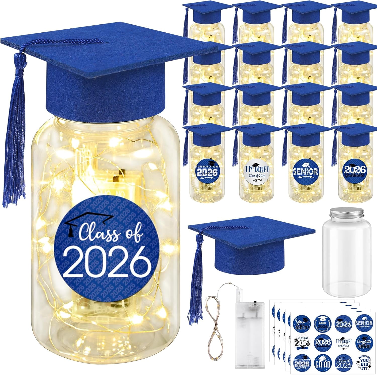 16 Sets 2026 Graduation Table Decorations,Mini Felt Grad Cap ...