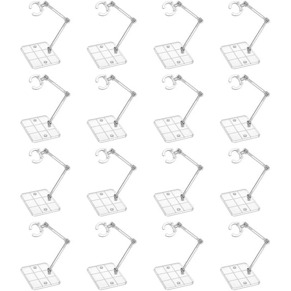 16 Sets Action Figure Stand Assembly Clear Action Figure Display Holder ...