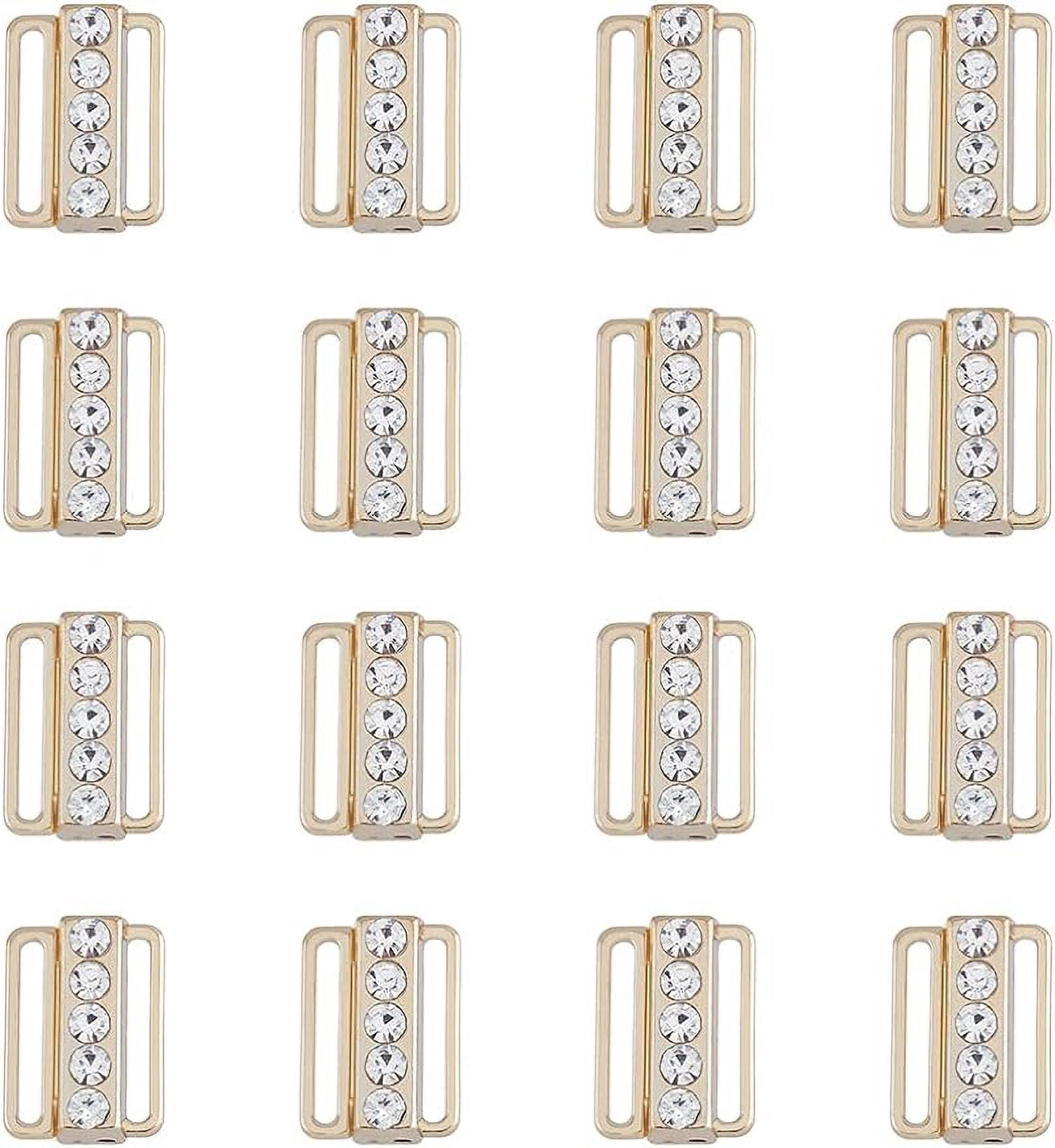 16 Sets Bra Rhinestone Clasp Bra Buckles Front Closing Bra/Bikini Hook ...