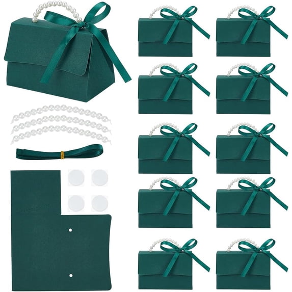 16 Sets Dark Green Wedding Favors Box DIY Set Decorative Gift Boxes ...