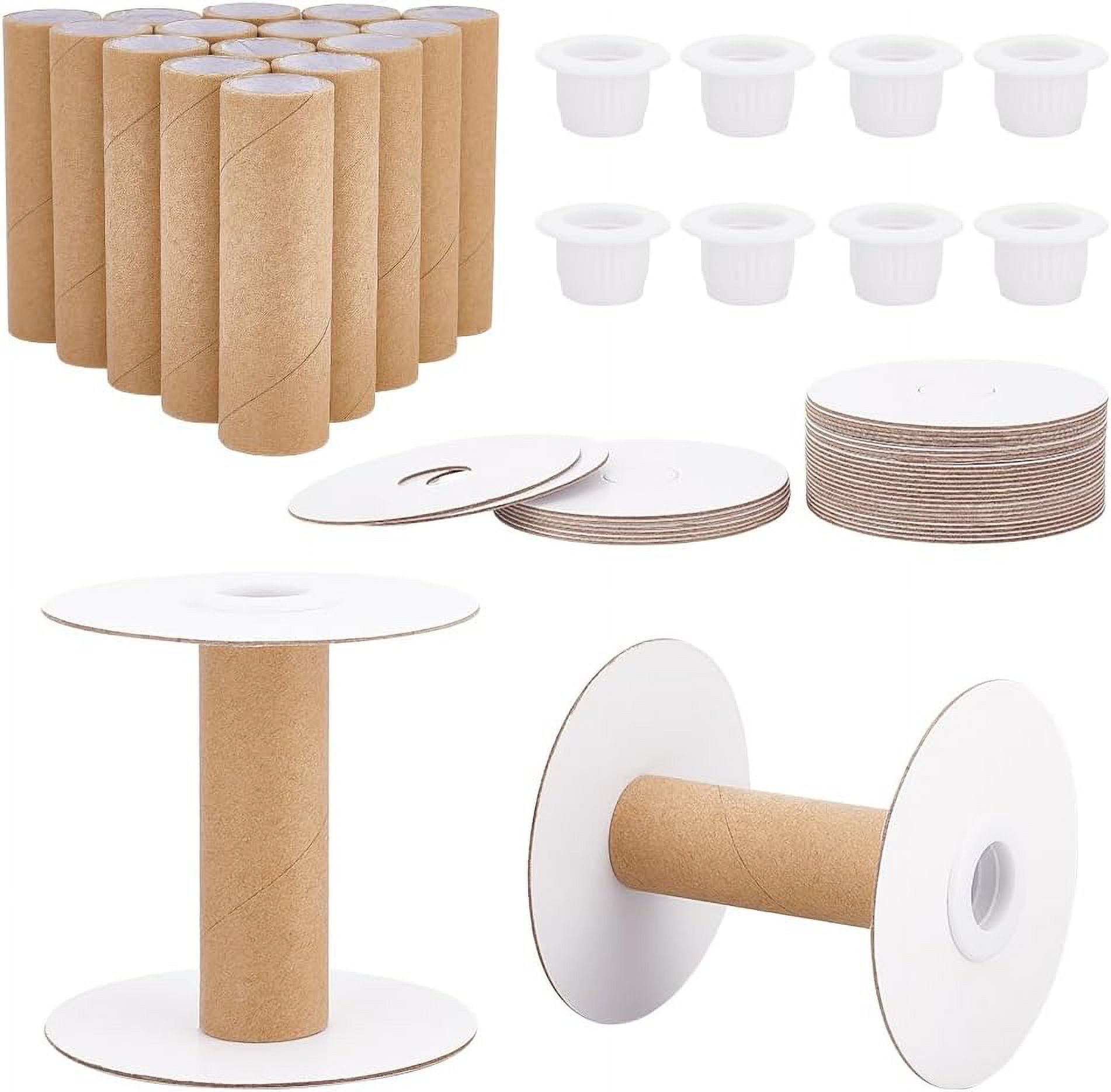 16 Sets Empty Paper Thread Spools Wire Weaving Bobbins Paper Sewing ...