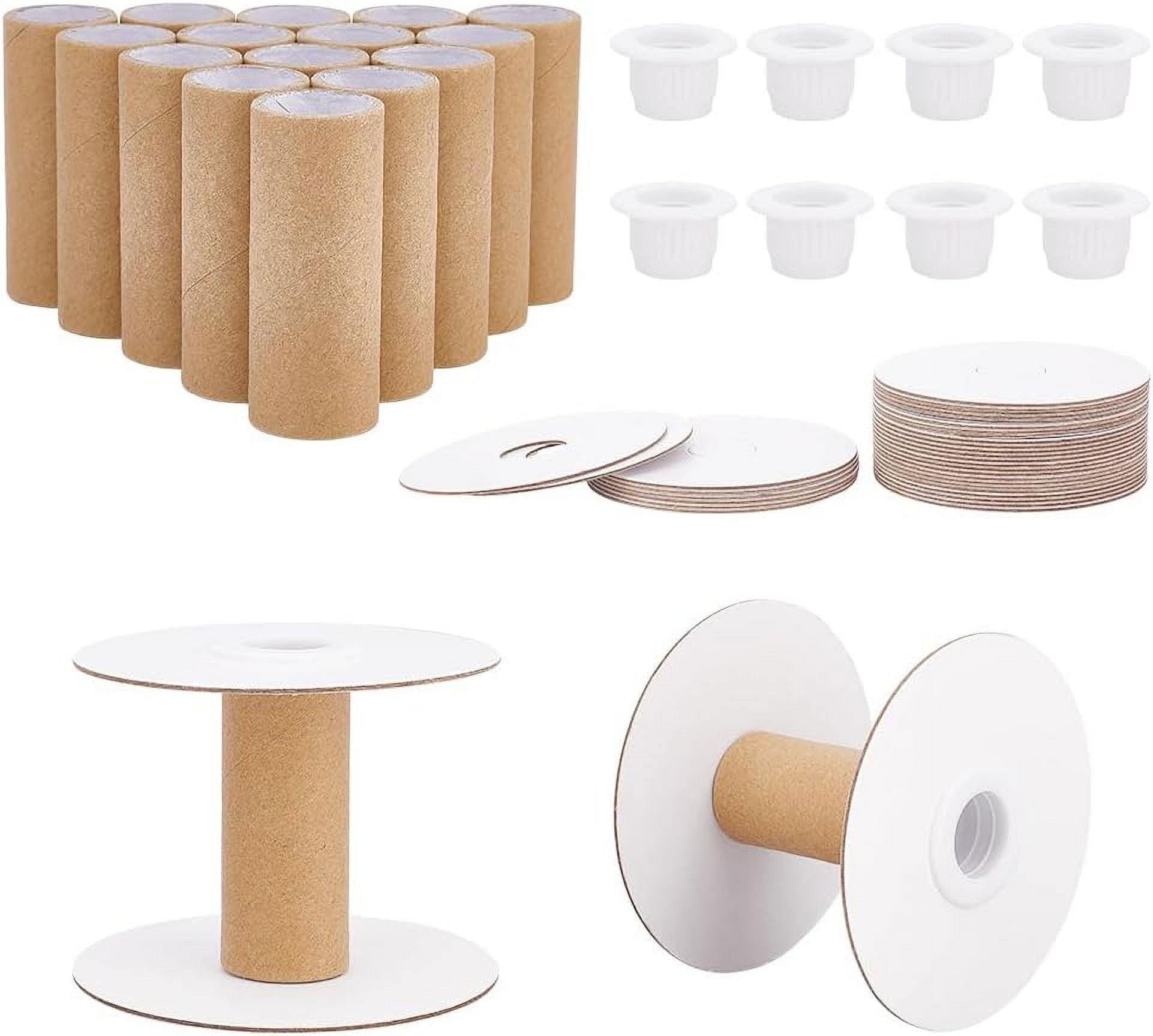 16 Sets Empty Paper Thread Spools Wire Weaving Bobbins Paper Sewing ...