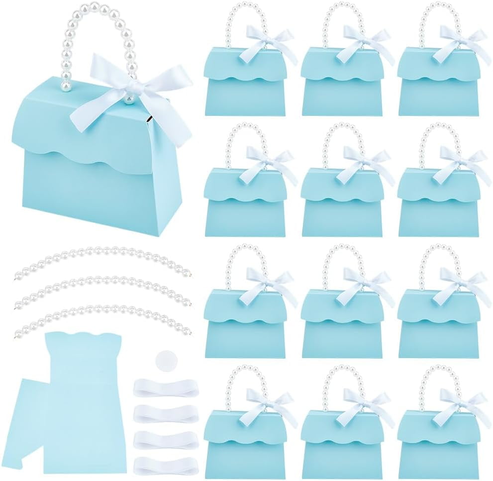 16 Sets Light Cyan Wedding Favors Box DIY Set 5.4×4.2×2.4 inch ...