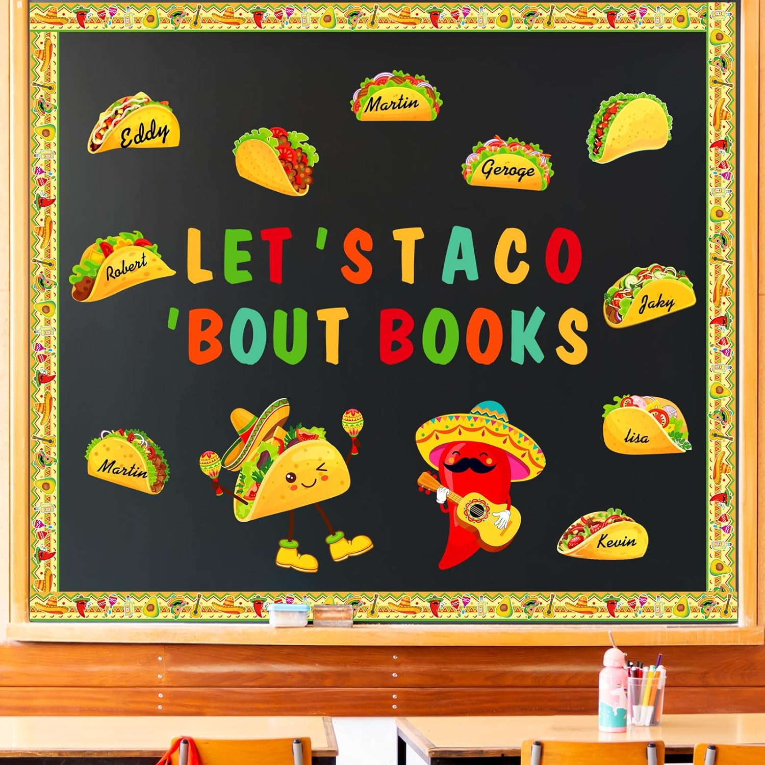 16 Sets Mexican Fiesta Bulletin Board Decoration Cinco De Mayo Cutouts ...