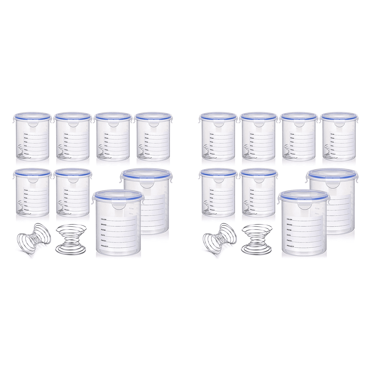 16 Sets Paint Container with Mixing Touch Up Paint Storage Cups for ...