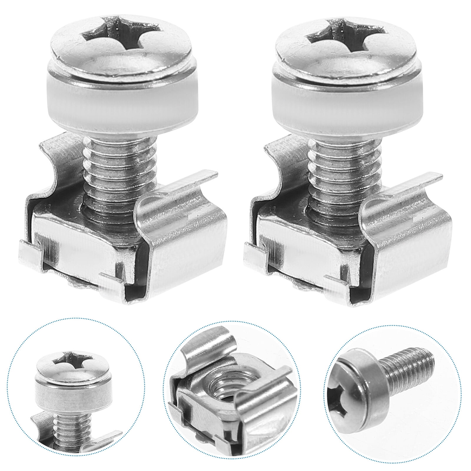 16 Sets Rack Mount Screw And Computer Rack Nut For Server Shelf ...