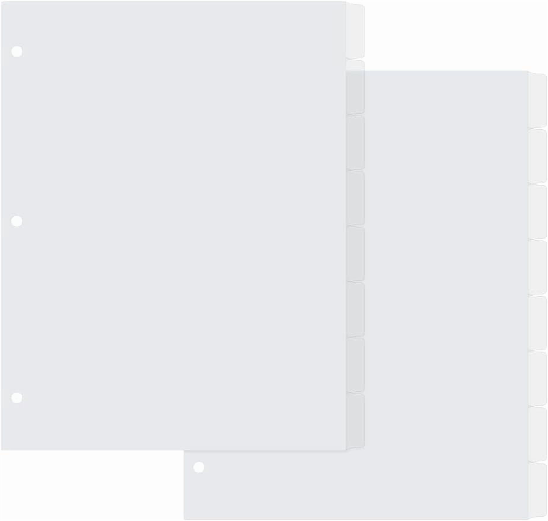 16 Sheet 8 Tab Plastic Dividers 3 Ring Binder Dividers A4 Discbound Tab ...