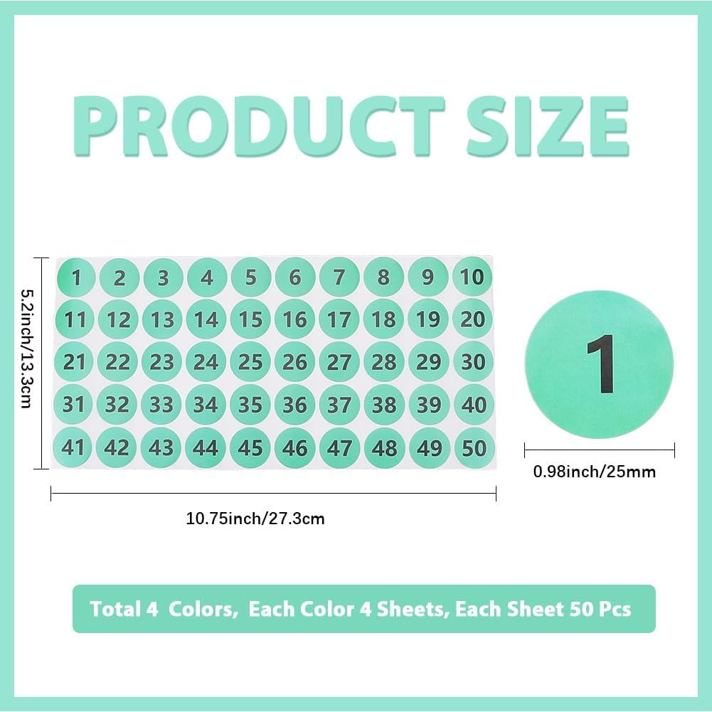 16 Sheets 4 Colors Adhesive Sticker Labels for Card Making Scrapbooking ...