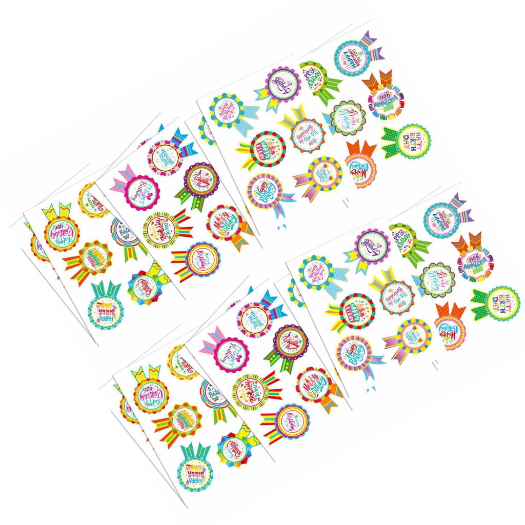 16 Sheets Birthday Stickers for Kids for Party Cards and Invitations ...