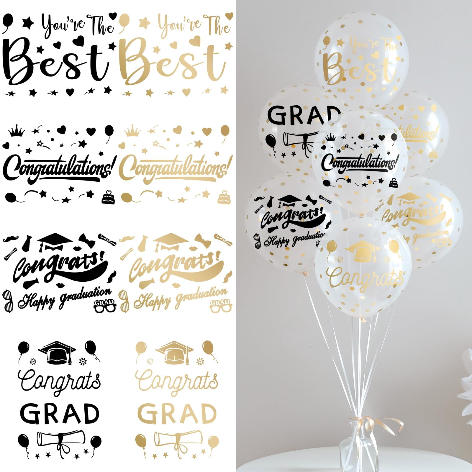 16 Sheets Bobo Balloon SSF20 Stickers, 2025 Graduation Party ...