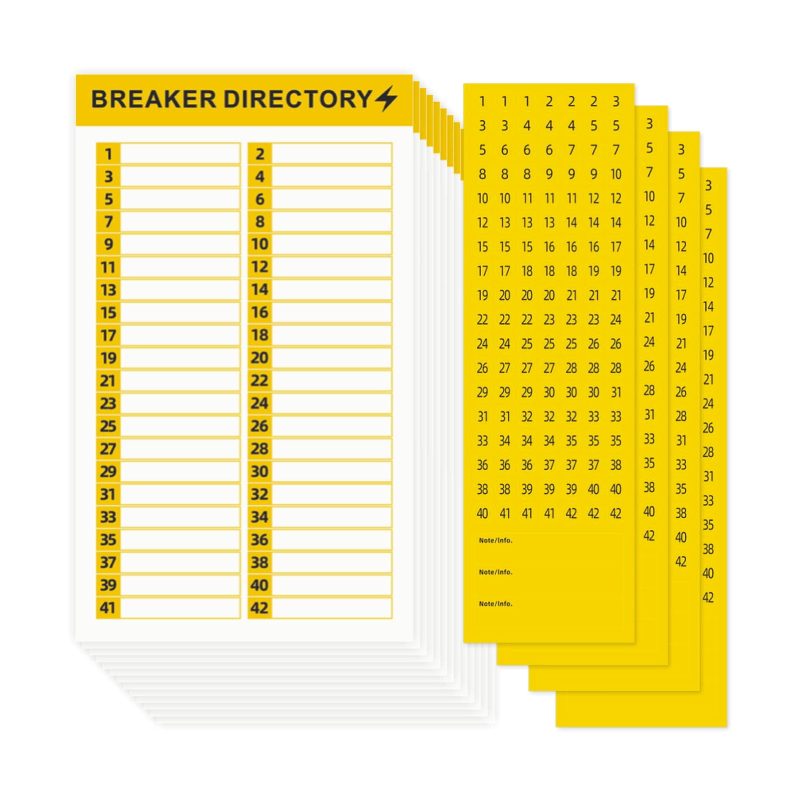 16 Sheets Breaker Panel Labels Electrical Box Sticker Numbers Breaker ...
