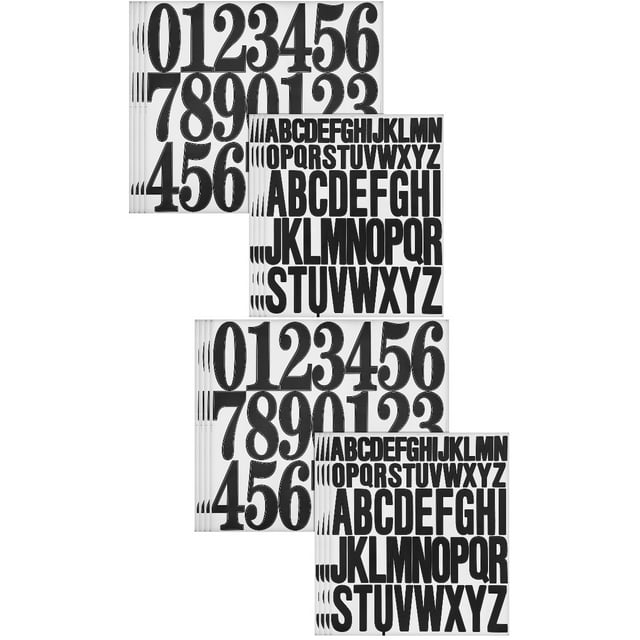 16 Sheets Letter And Number Stickers Adhesive Letter Stickers Alphabet ...