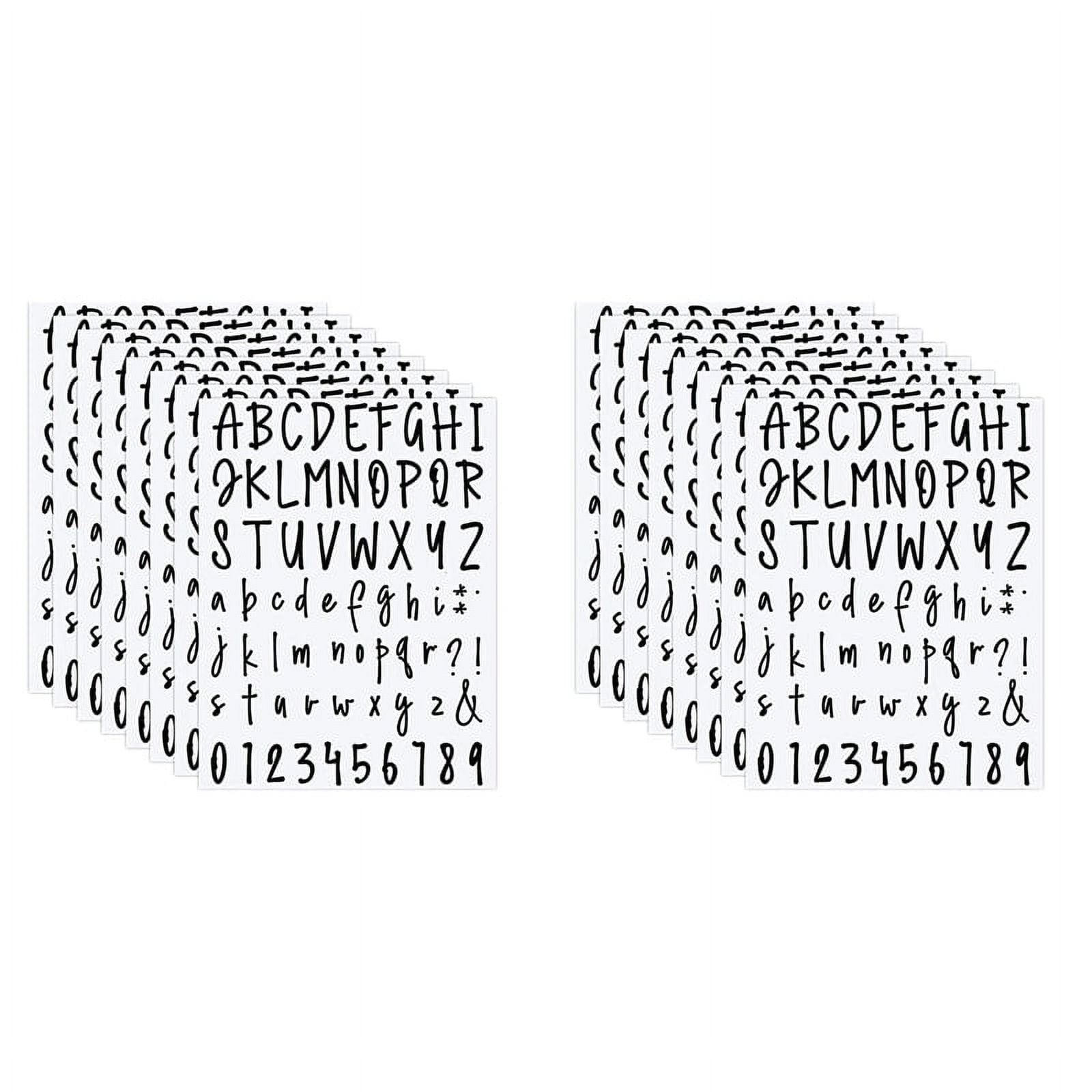 16 Sheets Self Adhesive Vinyl Letters Numbers Kit, Letters Numbers ...
