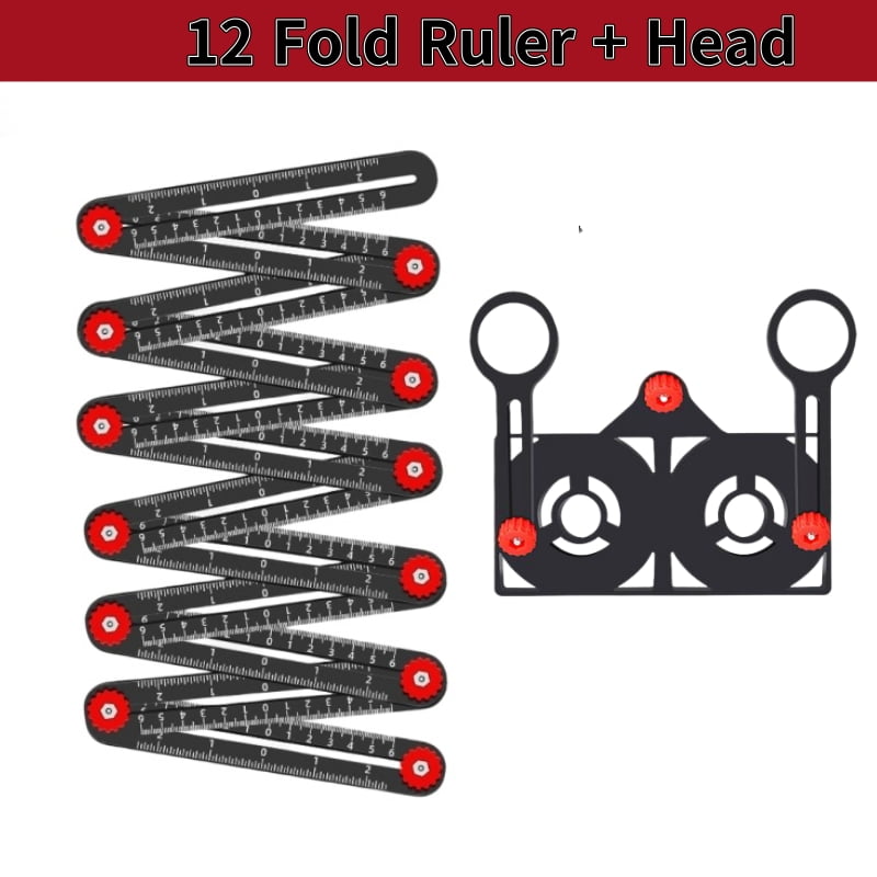 16 Side Multi Angle Measuring Ruler with Opening Locator Angle Finder ...