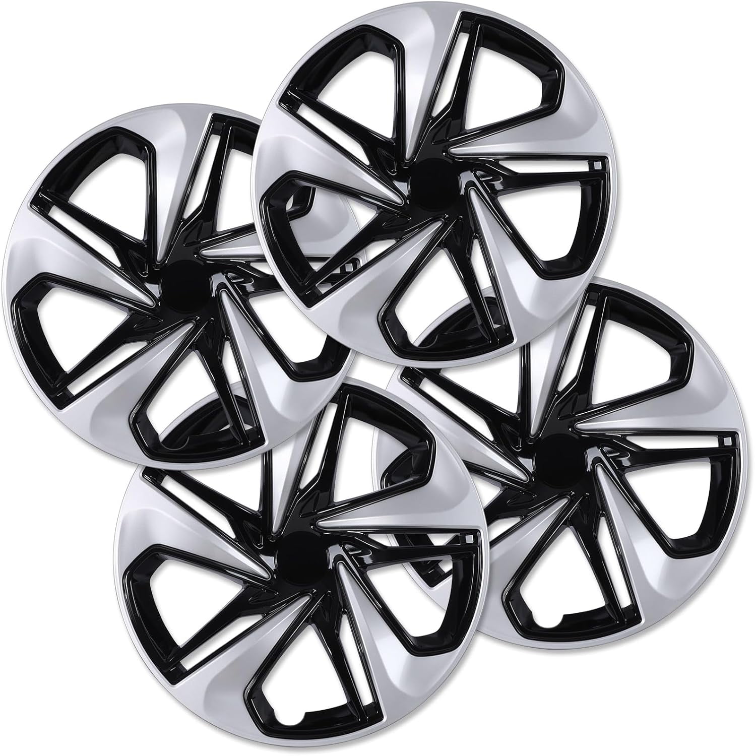 16" Silver Lacquer & Black Lacquer Hubcaps for Honda Civic Sedan 2016 ...