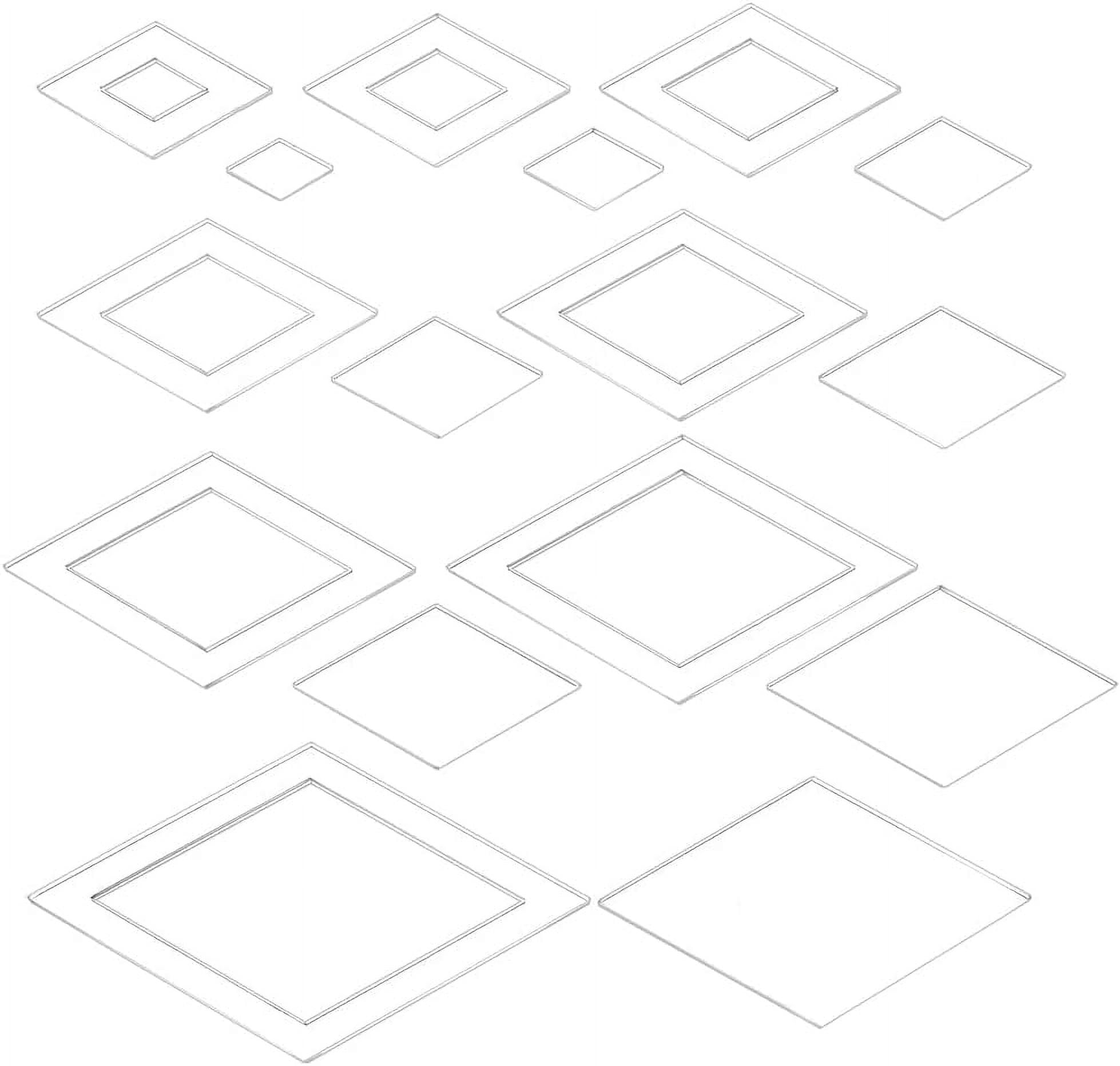 16 Sizes Rhombus Quilting Template Acrylic Intricate Sewing Machine ...