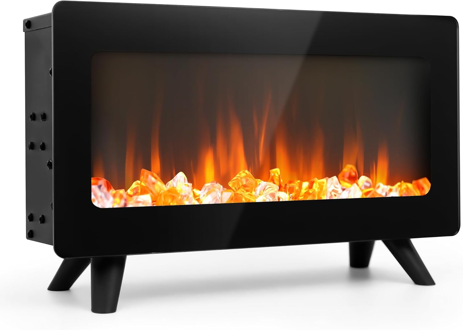 16" Small Freestanding Electric Fireplace Heater - Fire Places Stove ...