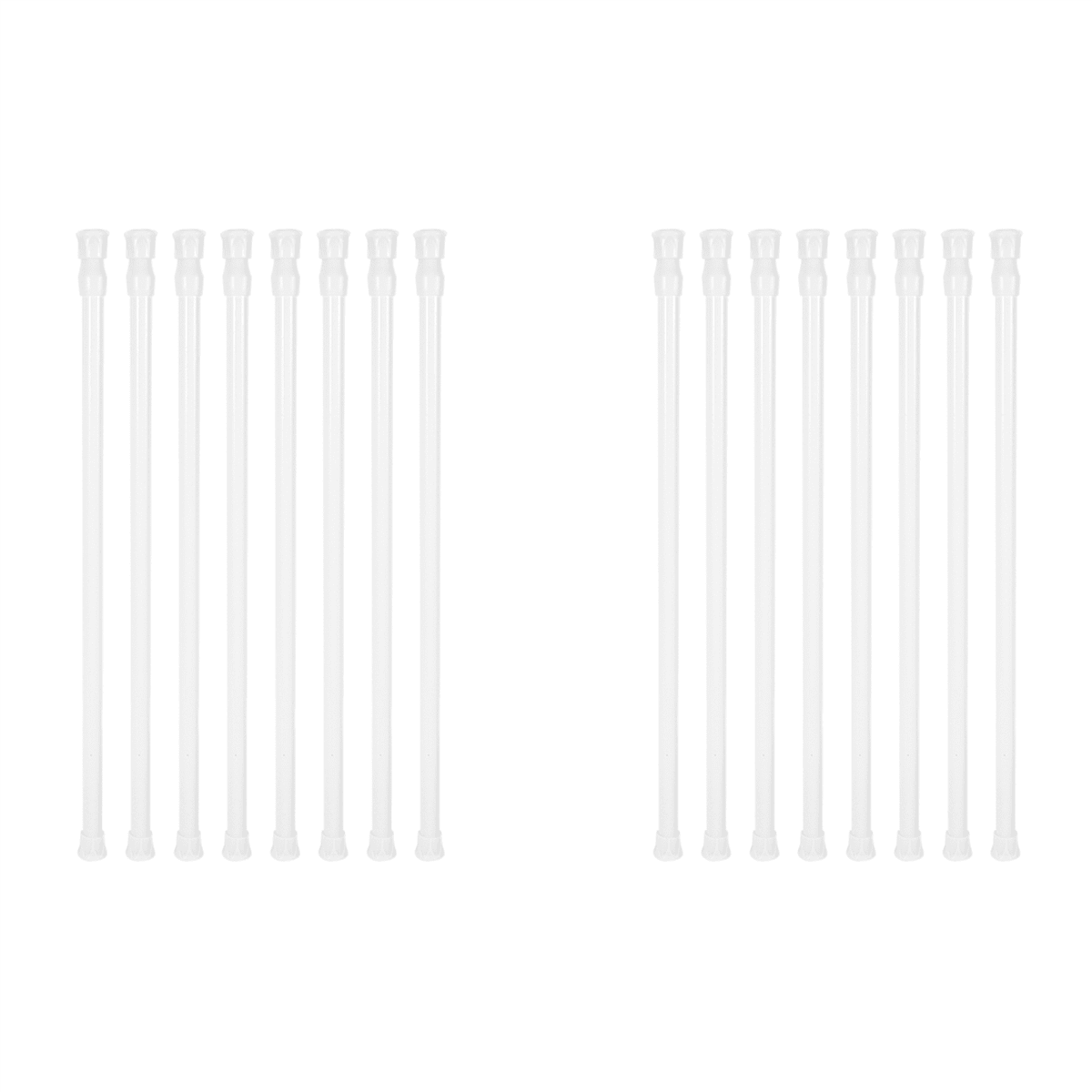 16 Small Tension Rods 15.7 Inch to 28 Spring Extendable Curtain Shower ...