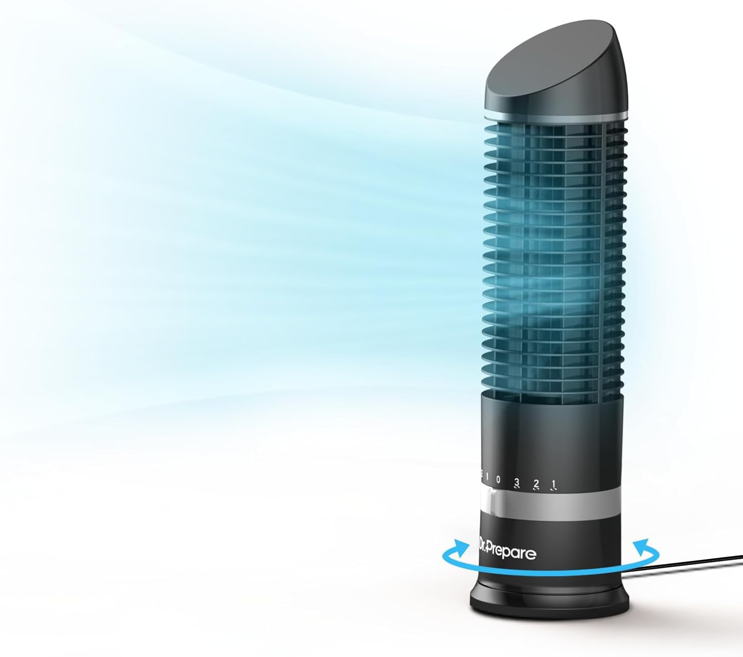 16" Small Tower Fan, 3 Speeds with 60° Oscillating Fan, Bladeless ...