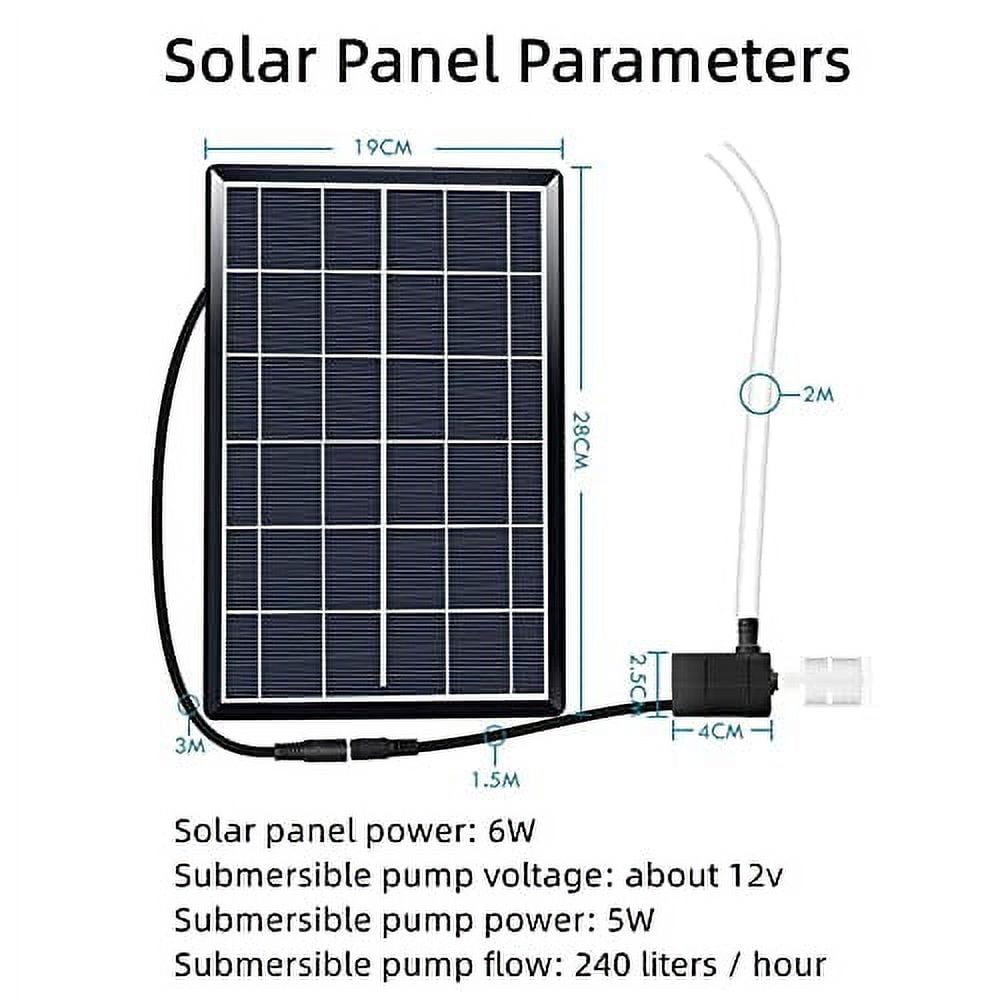 16" Solar Water Fountain with Pump, Outdoor Bamboo Fountains, for ...