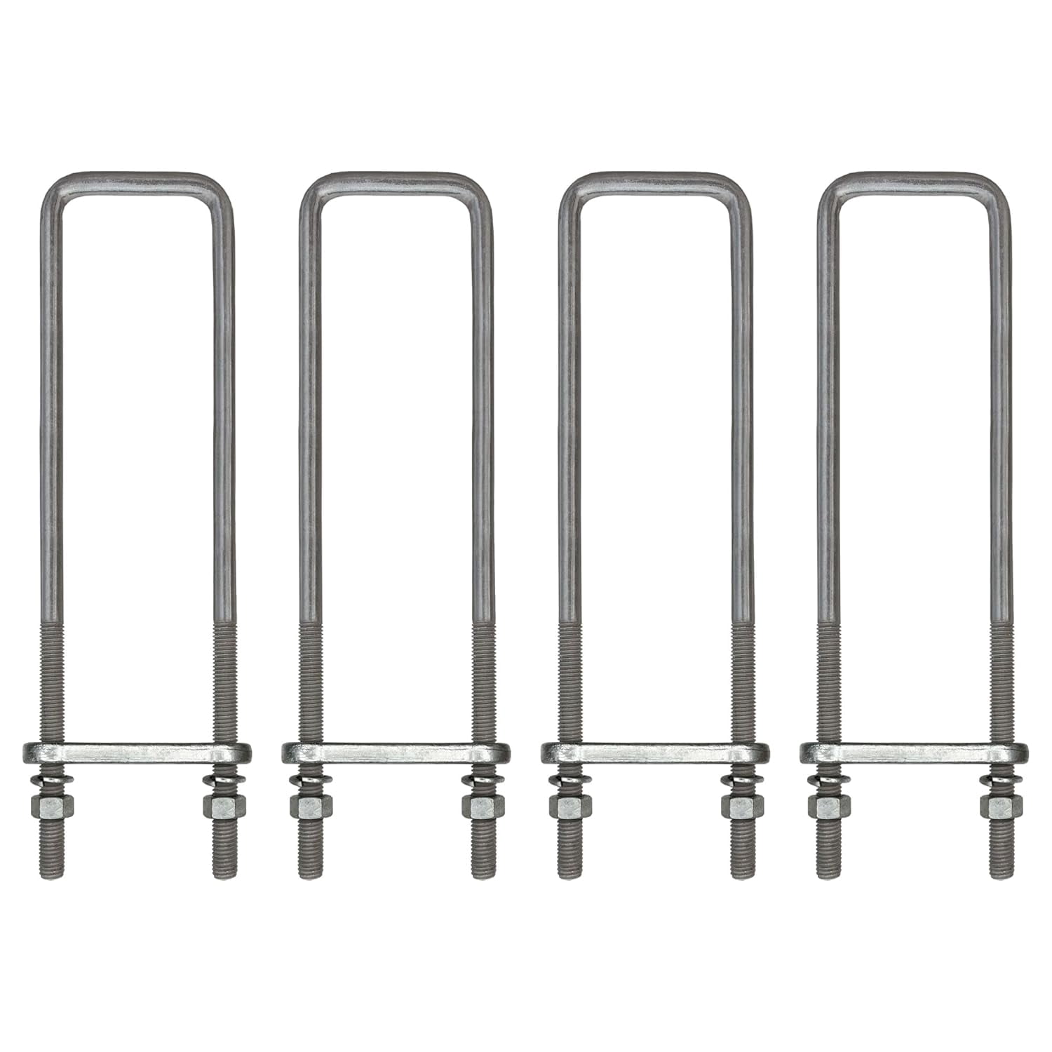 16" Square U-Bolt Kit with 1/2" x 4-1/4" Tie Bars & Hardware, 5/8 ...