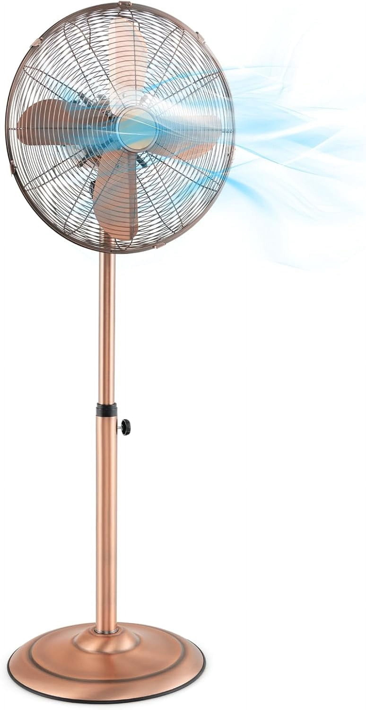 16" Standing Pedestal Fan, Oscillating Fan Heavy Duty Metal Floor Fan ...