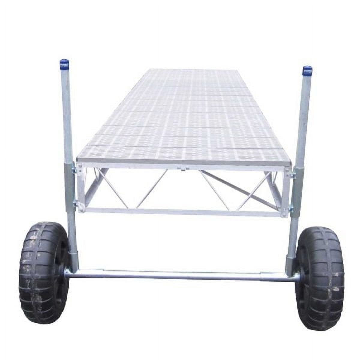 Patriot Docks 16' Straight Roll-in Pipe Dock with Gray Poly Decking ...
