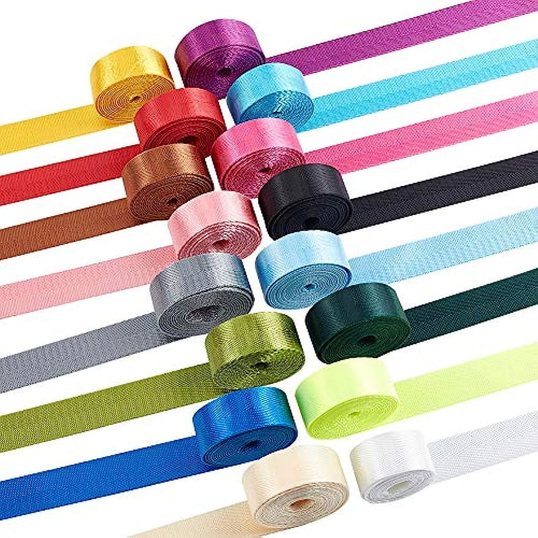 16 Strands Nylon Webbing Straps Fabric Ribbons 16 Multi-Color Weather ...