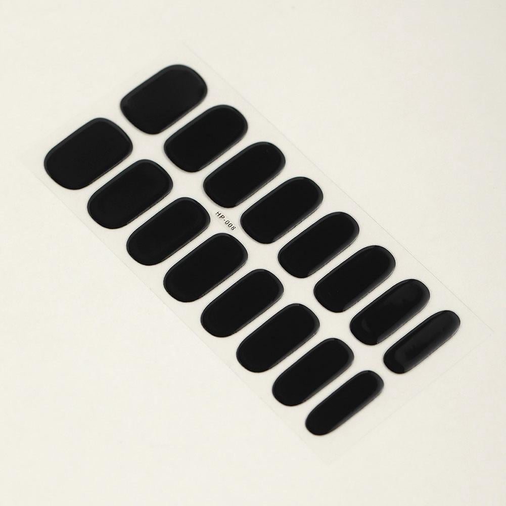 16 Strips Semi Cured Gel Nail Stickers Gel Polish UV with Nail File Art ...