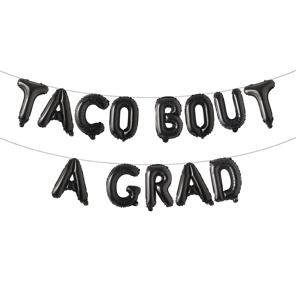 16" Taco Bout A Grad Foil Balloons Cactus Letter Balloons Graduation ...