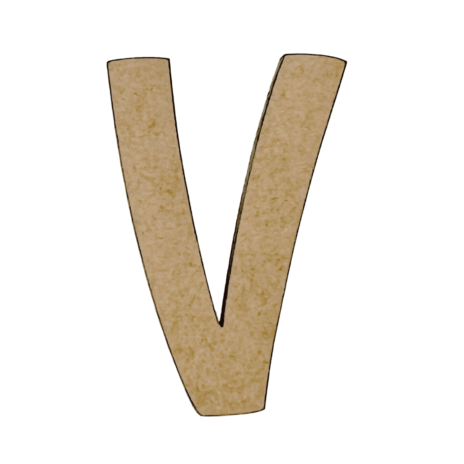 16" Tall MDF Wood Letter V | 1/8" Thick | Wood Craft Letter | Krafty ...