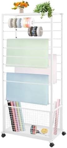 16 Tiers Metal Ribbon Holder Organizer Rack Double-Sided Ribbon Racks ...