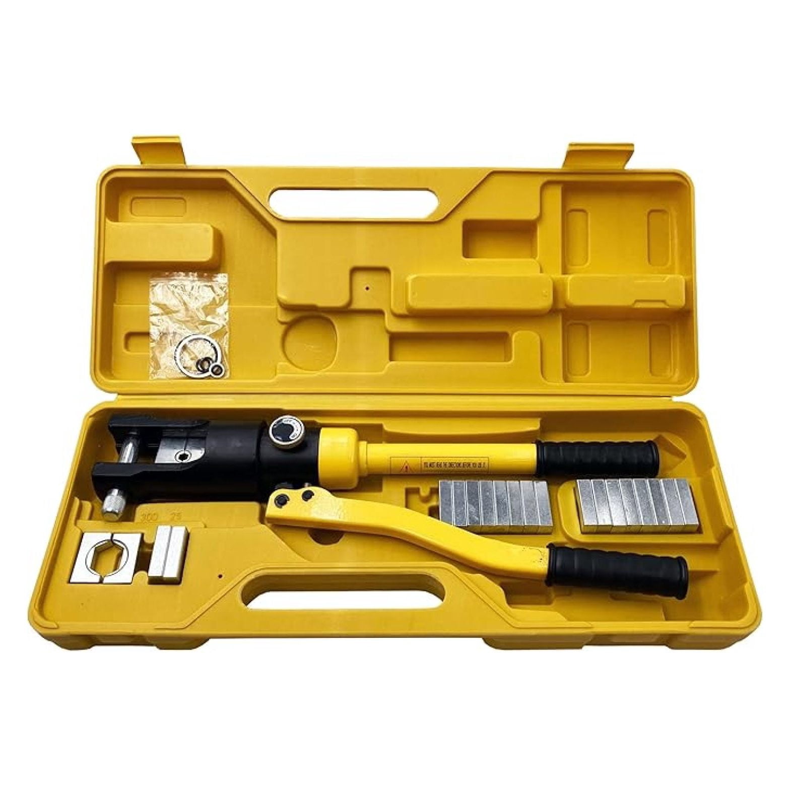 16 Ton Hydraulic Crimping Tool - Copper & Aluminum Wire Crimper with 11 ...