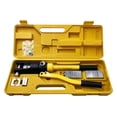 16 Ton Hydraulic Crimping Tool - Copper & Aluminum Wire Crimper with 11 ...