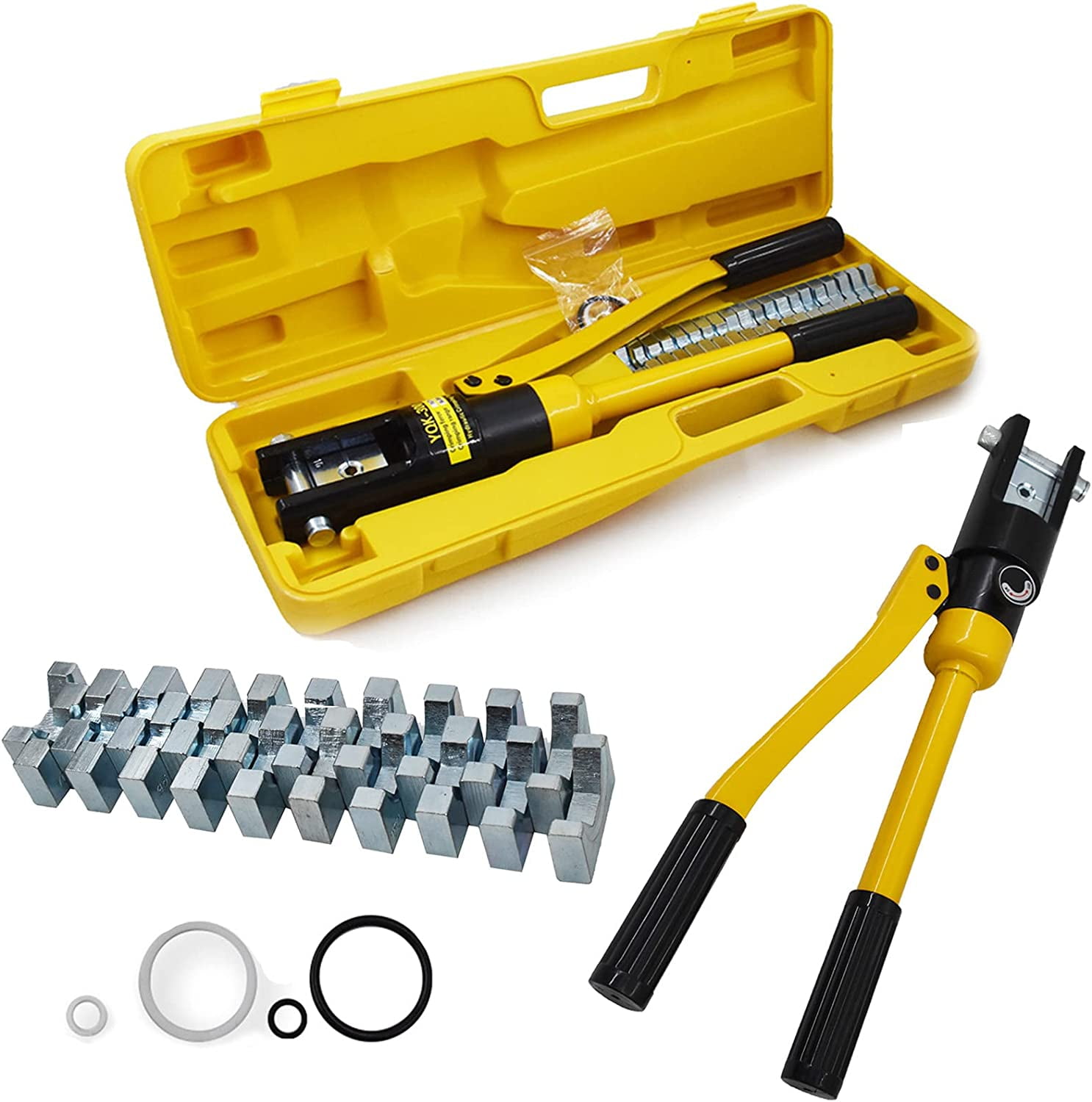 16 Ton Hydraulic Wire Crimper Battery Cable Lug Terminal Crimper ...