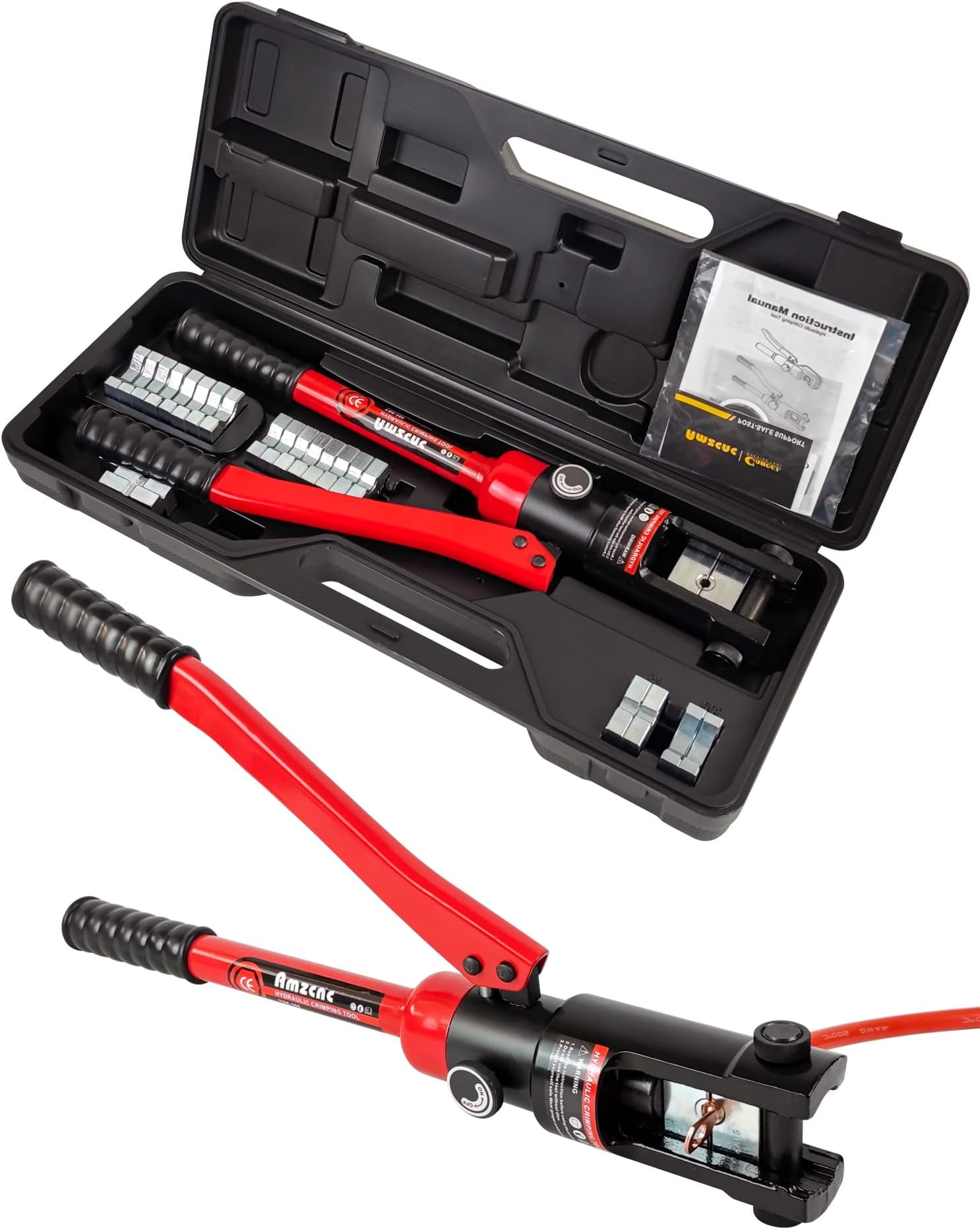 16 Ton Hydraulic Wire Professional Hydraulic Lug Crimping Tool Set ...