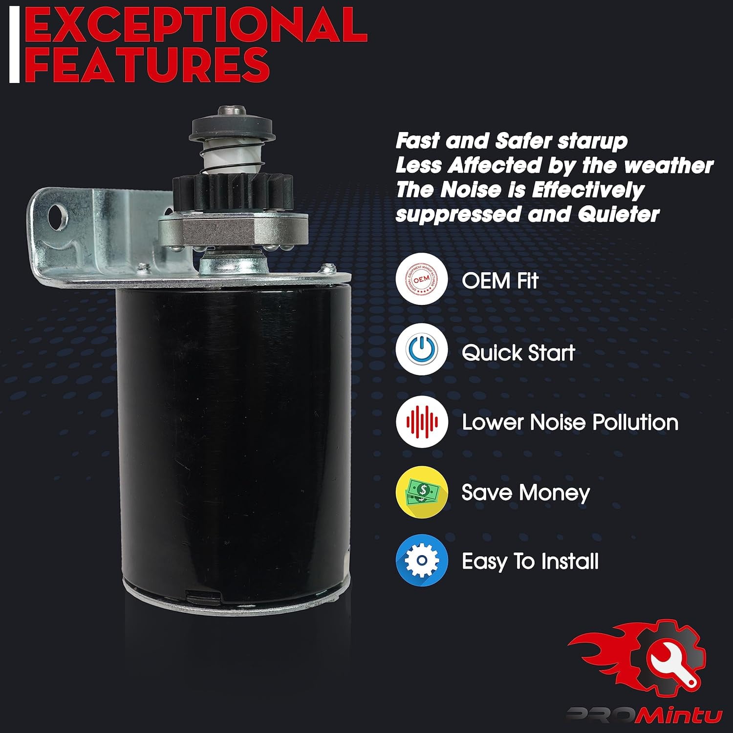 16 Tooth Starter Motor Replaces for Troy Bilt Pony 17.5HP Ride Mowers ...